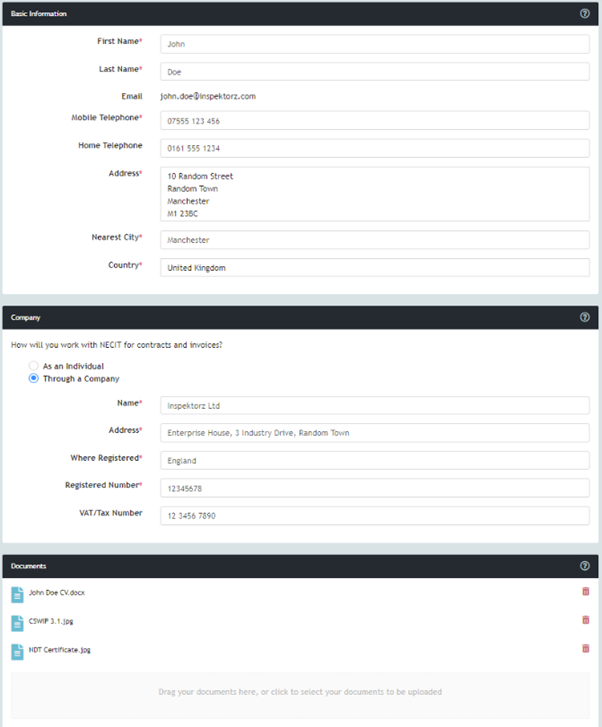 INSPEKTA-GADGET - Registration for Inspection Experts